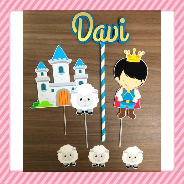 Topo de Bolo Rei Davi - Topo de Bolo Para Imprimir