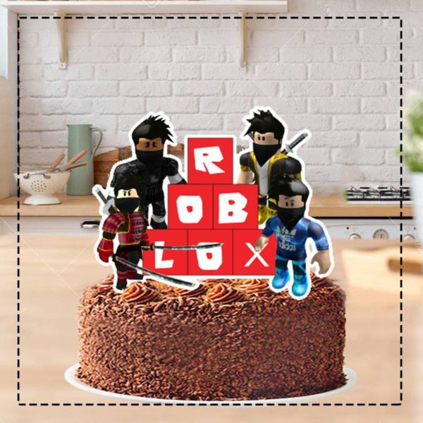 TOPO DE BOLO ROBLOX 10 – ARQUIVO DIGITAL - Topo de Bolo Para Imprimir