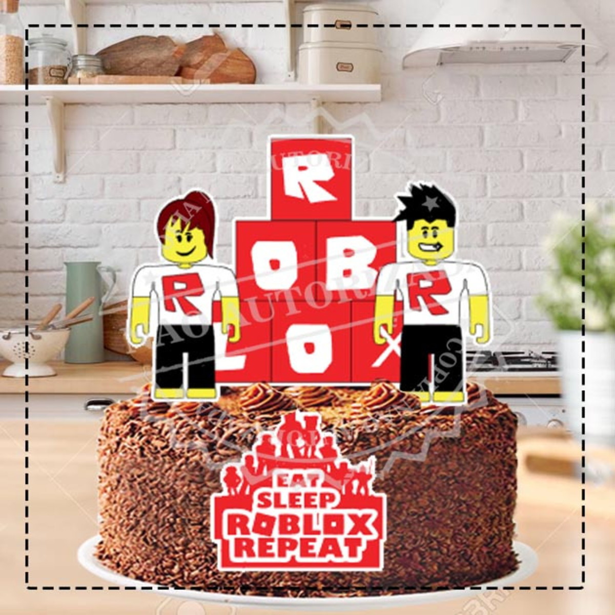 TOPO DE BOLO ROBLOX 10 – ARQUIVO DIGITAL - Topo de Bolo Para Imprimir