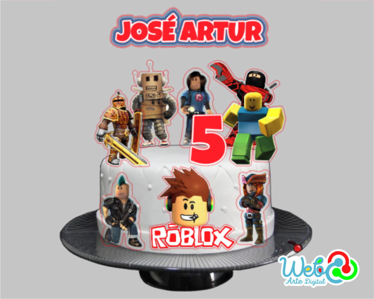 Topo de Bolo Roblox - 714 - Arquivo de Corte Studio - Topo de Bolo Para ...