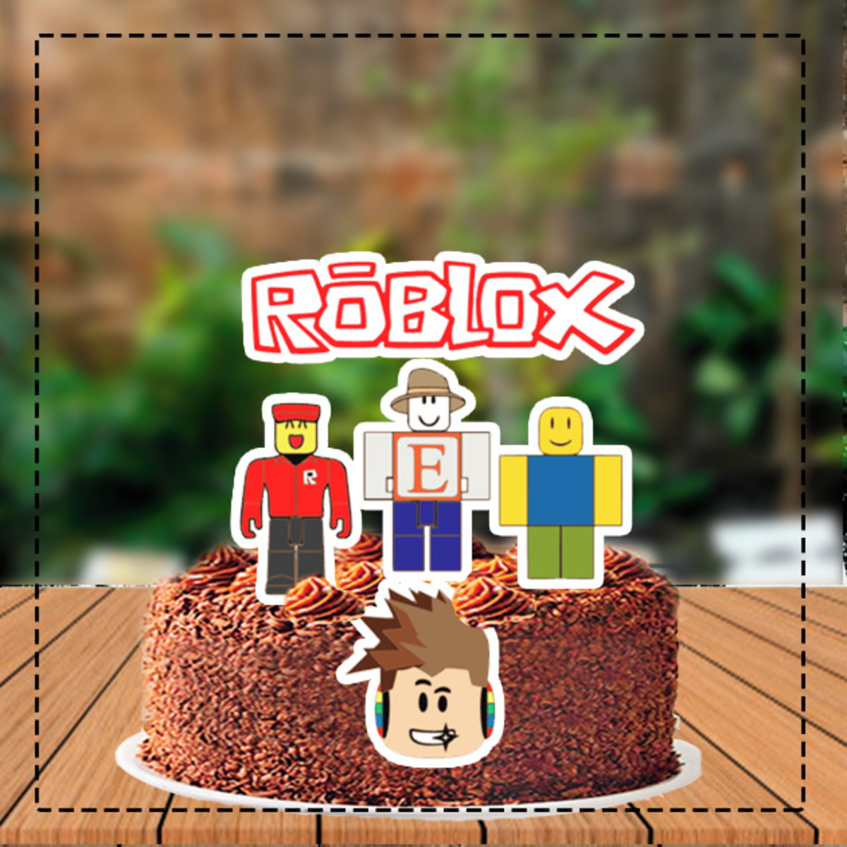 Topo de Bolo Roblox - Ref 3954 Arquivo Digital - Topo de Bolo Para Imprimir