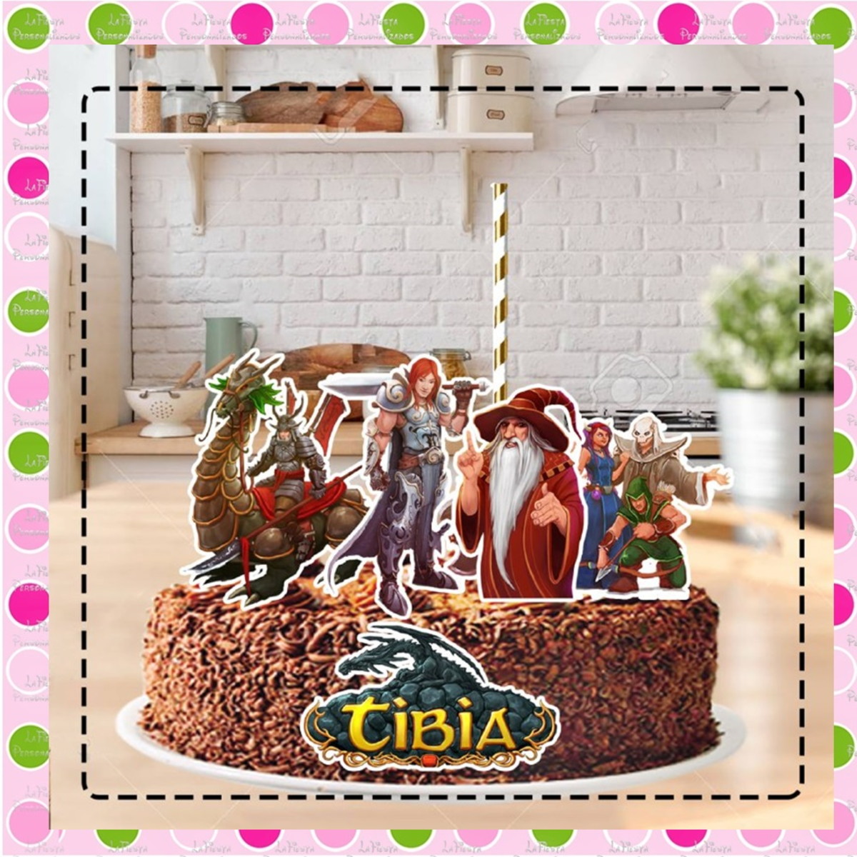 Topo de Bolo Tibia - Topo de Bolo Para Imprimir