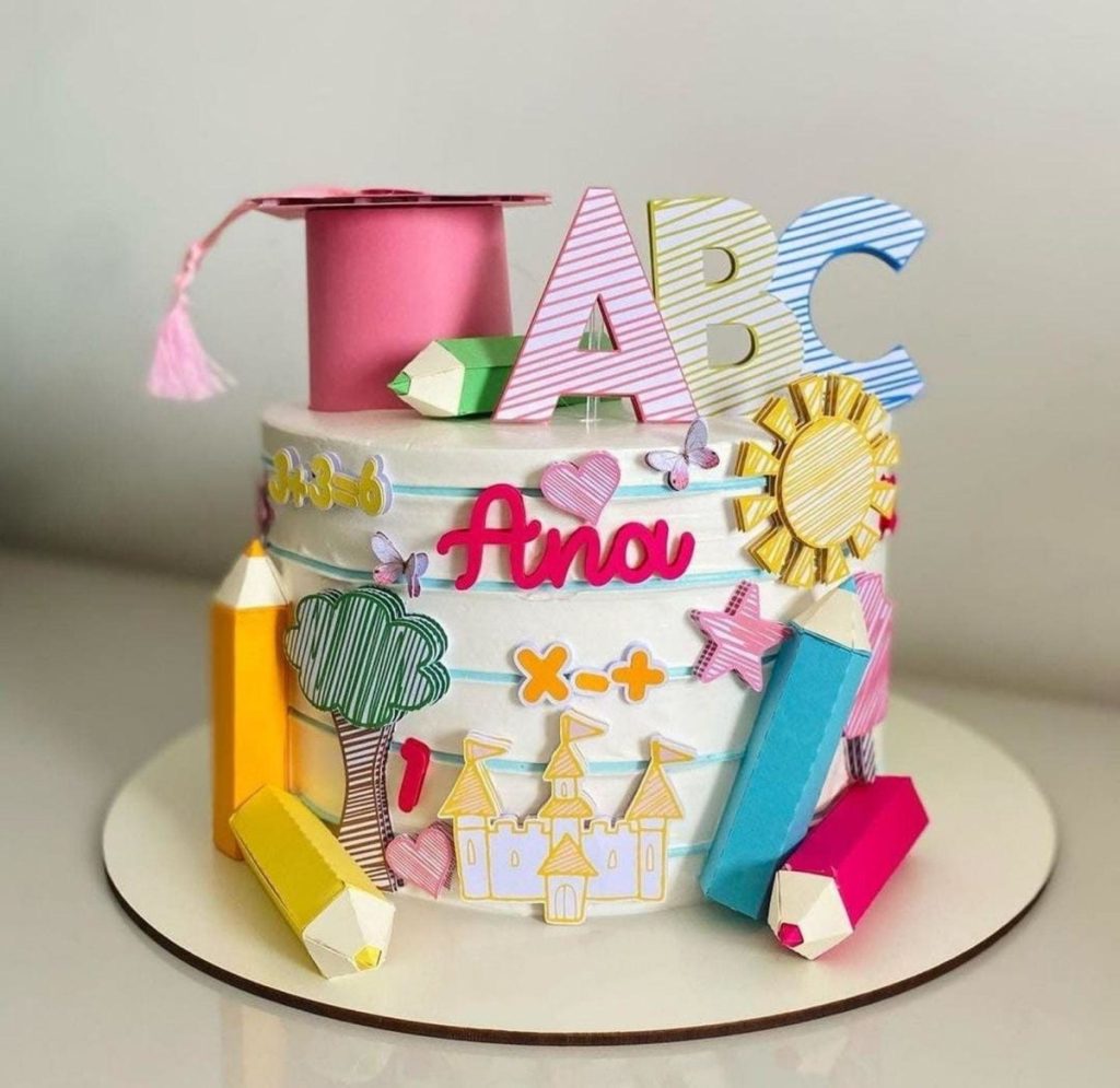 Topo Formatura Abc Rabiscando Aquarela- Studio/+20kt Cod:090 - Topo de ...