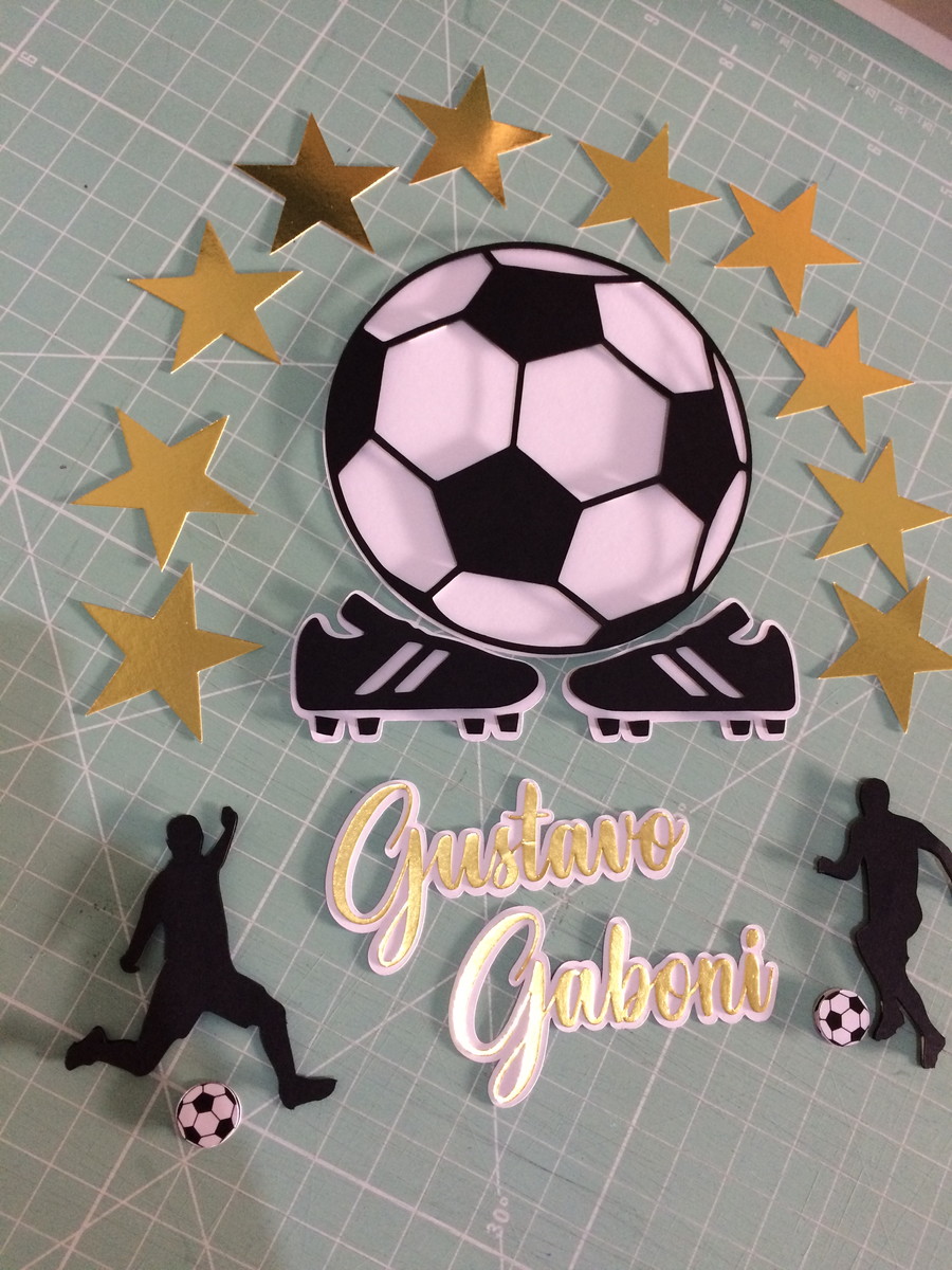 Topper Futebol (arquivo de Corte) 4 Arquivos Por 10,00 - Topo de Bolo ...