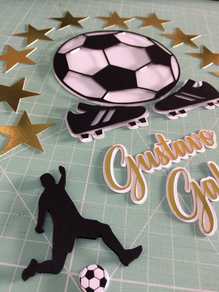 Topper Futebol (arquivo de Corte) 4 Arquivos Por 10,00 - Topo de Bolo ...