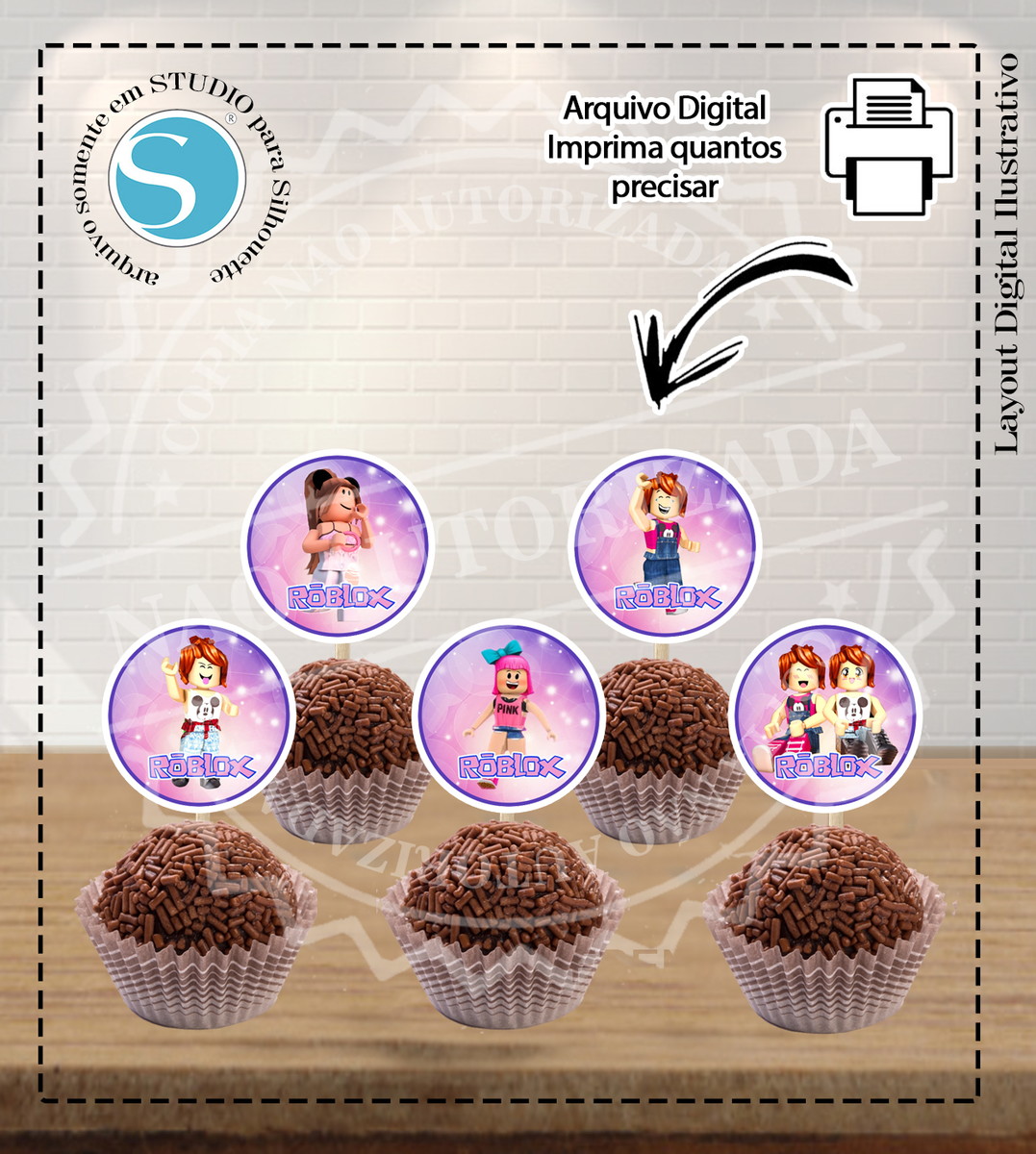 TOPPER ROBLOX MENINA JULIA MINEGIRL – ARQUIVO DIGITAL – Topo de Bolo ...