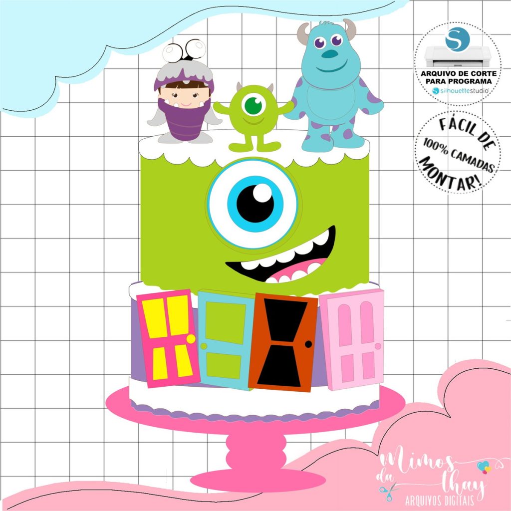 Arquivo Corte: Topo de Bolo Baby Monstros Sa Cute 007 - Topo de Bolo ...