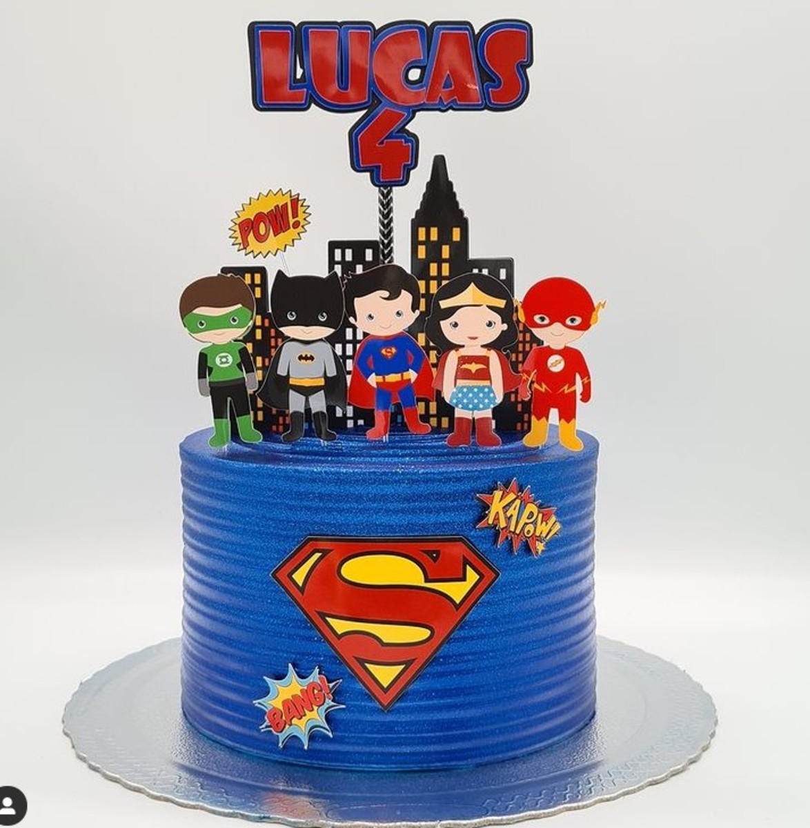 ARQUIVO DIGITAL- Topo de bolo Liga da Justiça Cute + 4 - Topo de Bolo ...