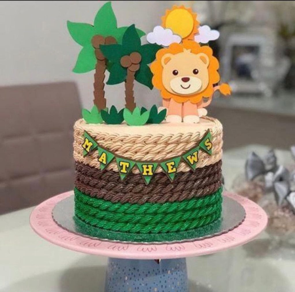 KIT C/ 5 ARQUIVO DE CORTE: TOPO DE BOLO LEÃOZINHO CUTE 004 - Topo de ...