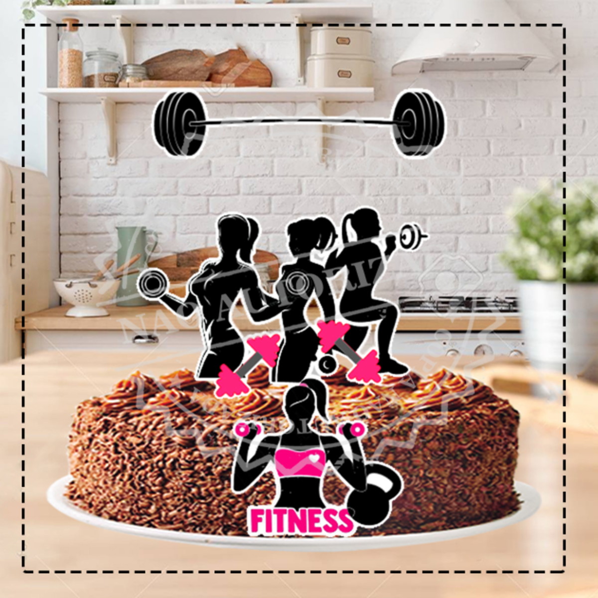 Topo De Bolo Academia Feminino 3106 Arquivo Digital Topo De Bolo