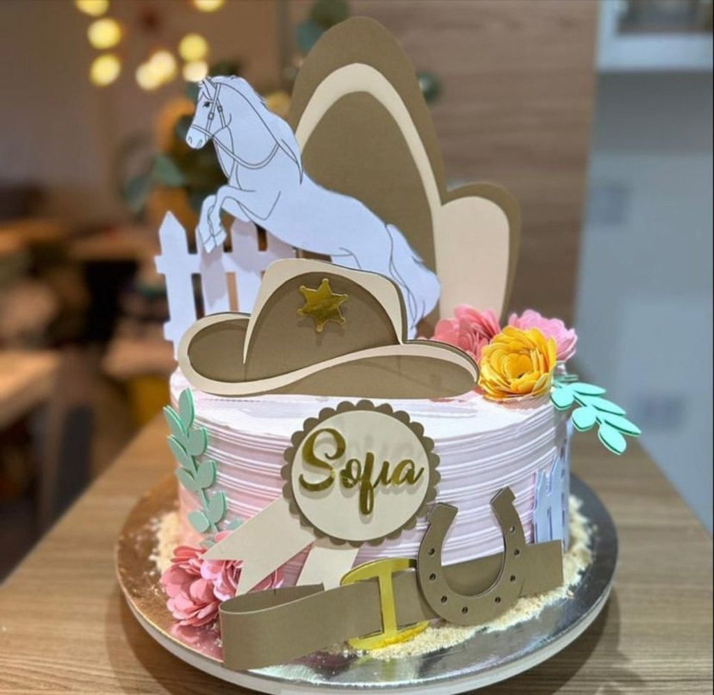 Topo de Bolo Cavalo/country Feminino - Topo de Bolo Para Imprimir