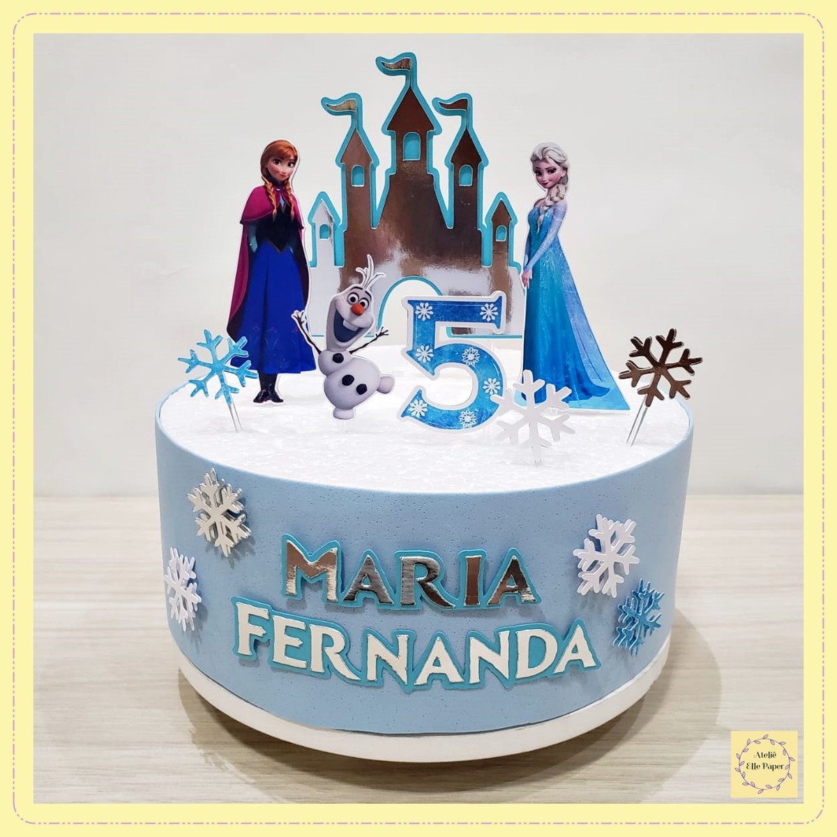 TOPO DE BOLO FROZEN - Topo de Bolo Para Imprimir