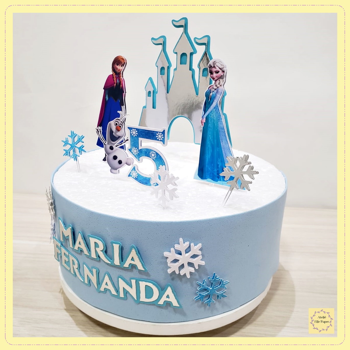 TOPO DE BOLO FROZEN - Topo de Bolo Para Imprimir