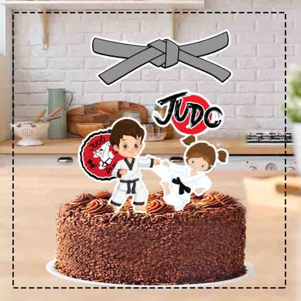 Topo De Bolo Judo Meino E Menina – Arquivo Digital - Topo de Bolo Para ...