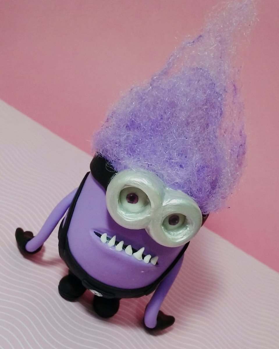 Topo de bolo Minion roxo - Topo de Bolo Para Imprimir