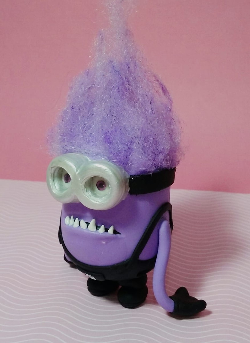Topo de bolo Minion roxo - Topo de Bolo Para Imprimir
