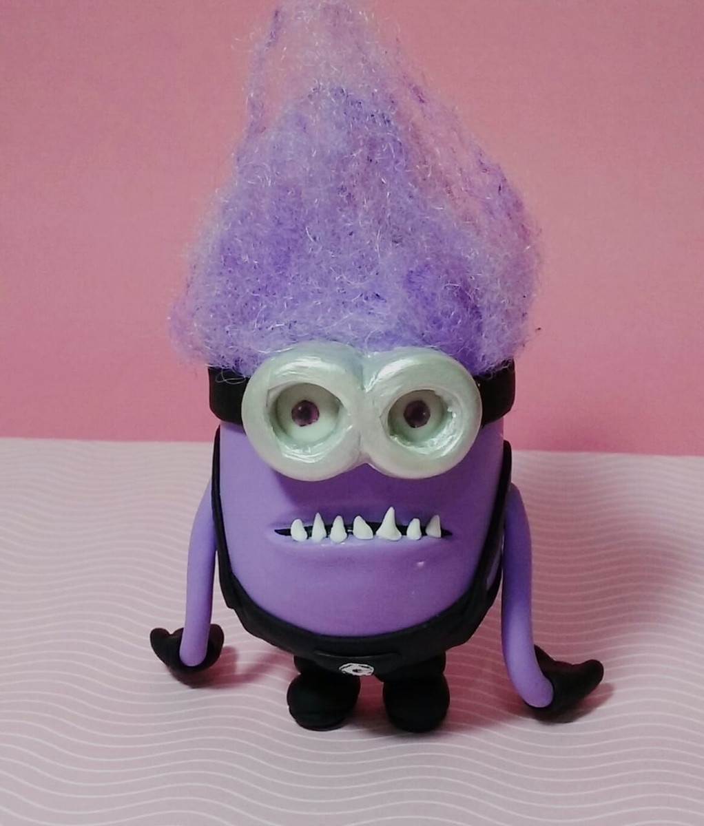 Topo de bolo Minion roxo - Topo de Bolo Para Imprimir