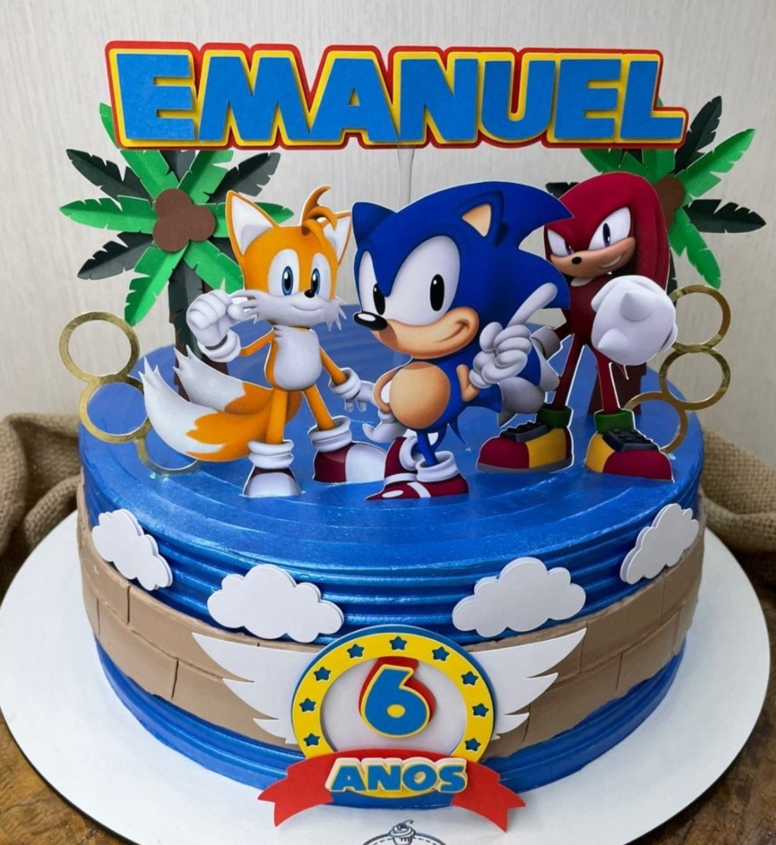 Topo De Bolo Sonic Topo De Bolo Para Imprimir