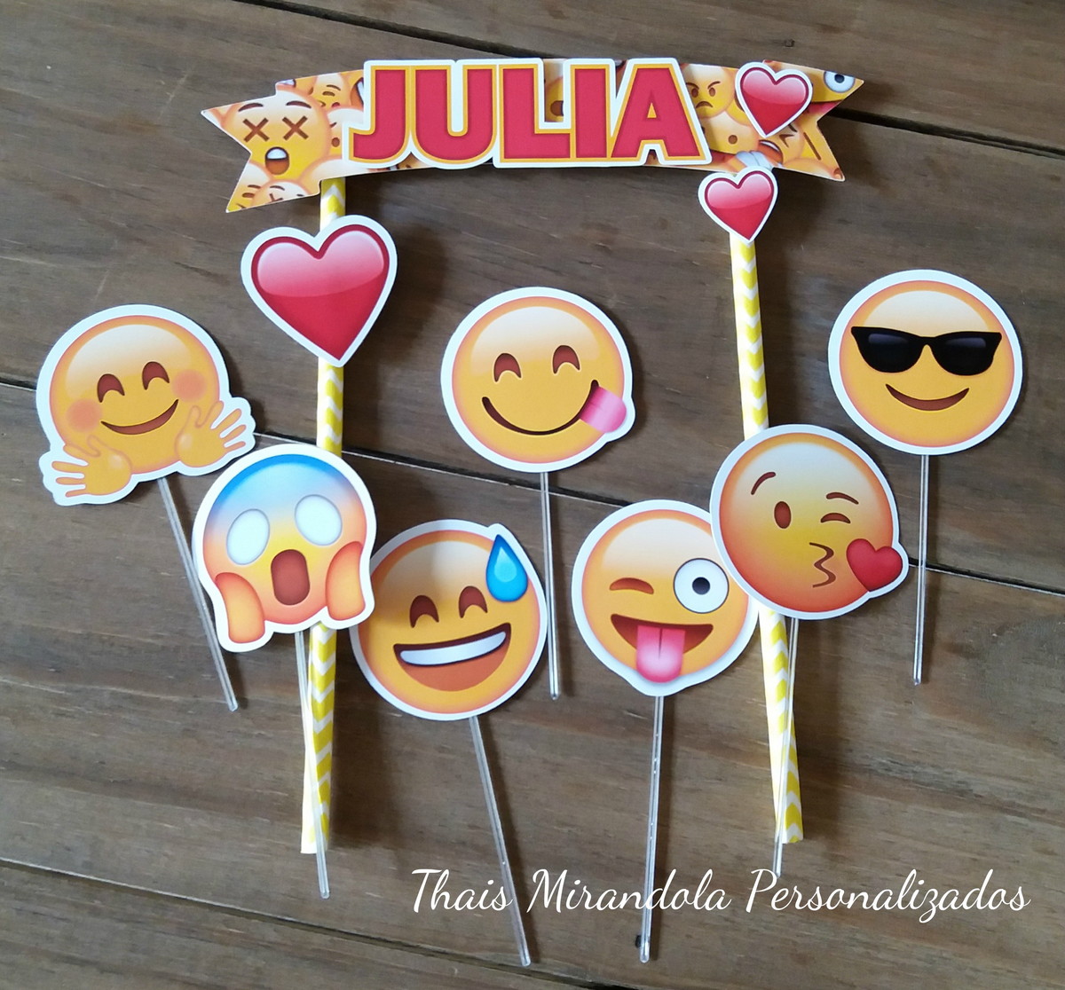 Topo de bolo Emoji - Topo de Bolo Para Imprimir