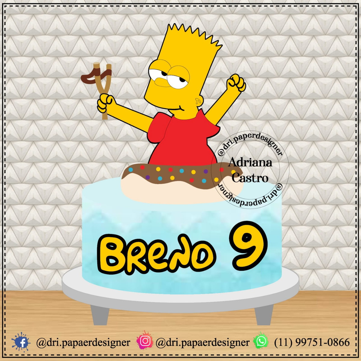 Topo De Bolo Simpsons - Topo de Bolo Para Imprimir